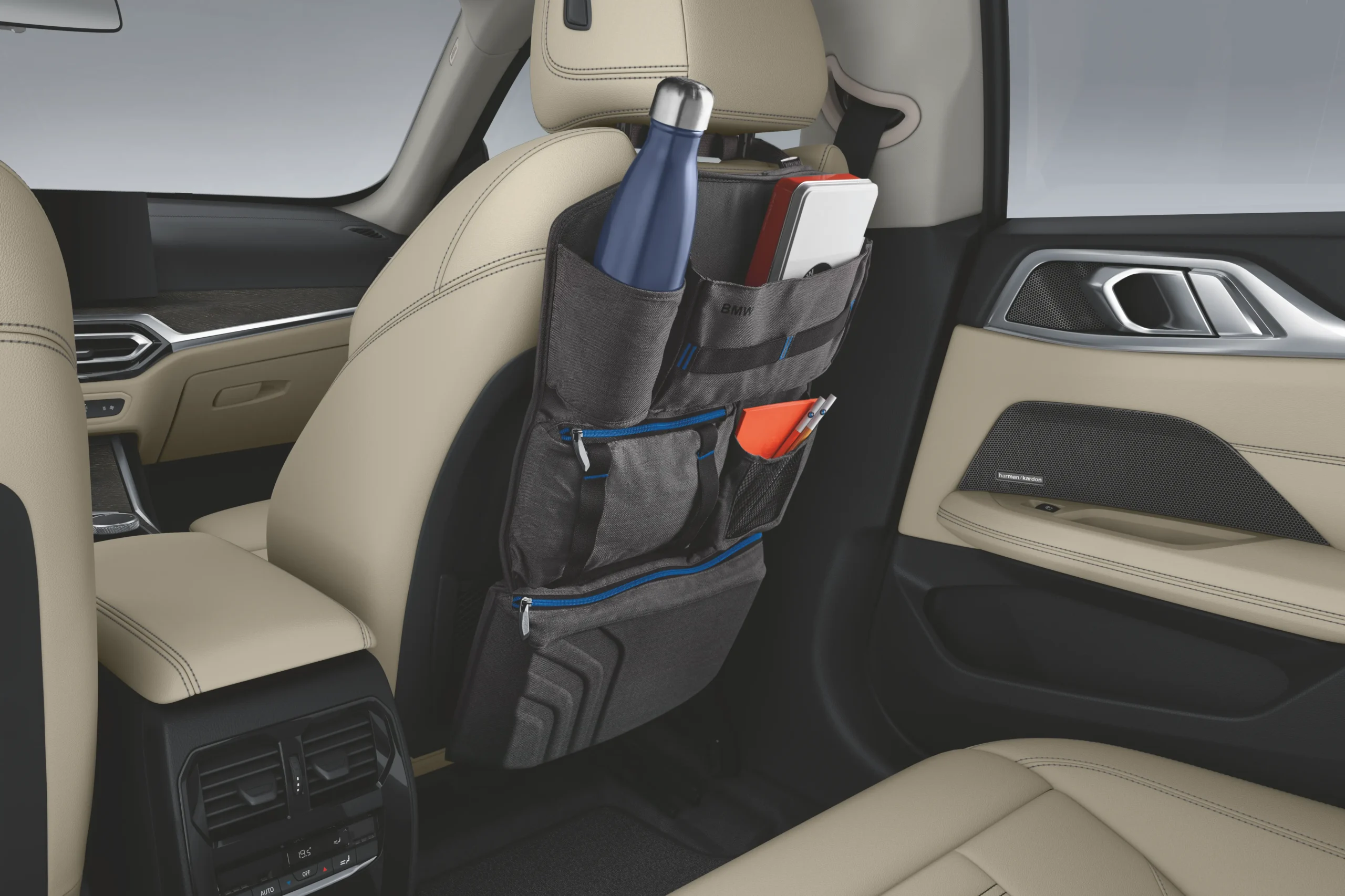 Seat-Back Headrest Multi Pocket Pouch Organiser - BMW Group Australia