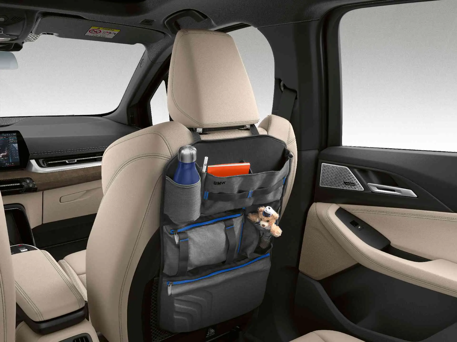 Seat-Back Headrest Multi Pocket Pouch Organiser - BMW Group Australia